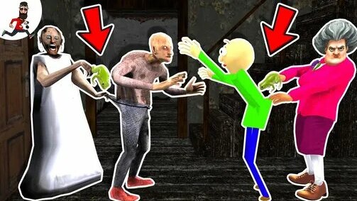 Abegi Jo Animation | Granny, Grandpa vs Baldi, Scary Teacher funny ...