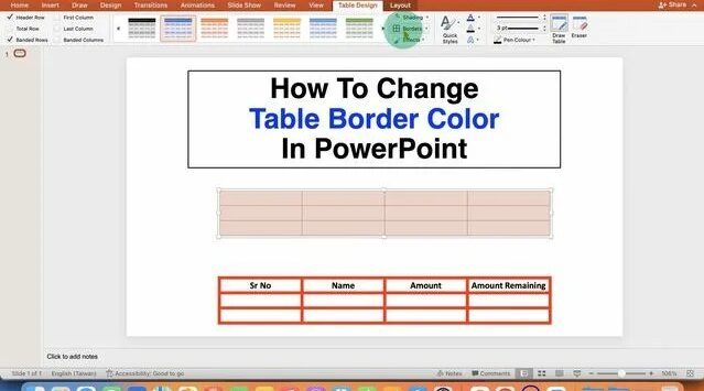 How To Change Table Border Color and Thickness In PowerPoint - Смотреть ...