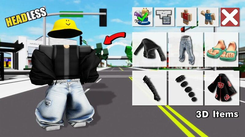 NEW!! 10+ CODE Items 3D (Headless & MORE) In Brookhaven - Roblox ...