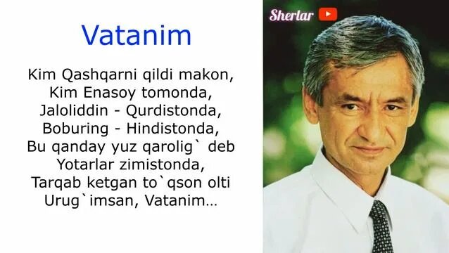 Muhammad Yusuf Vatanim sheri audio | Мухаммад Юсуф Ватаним Шери аудио ...