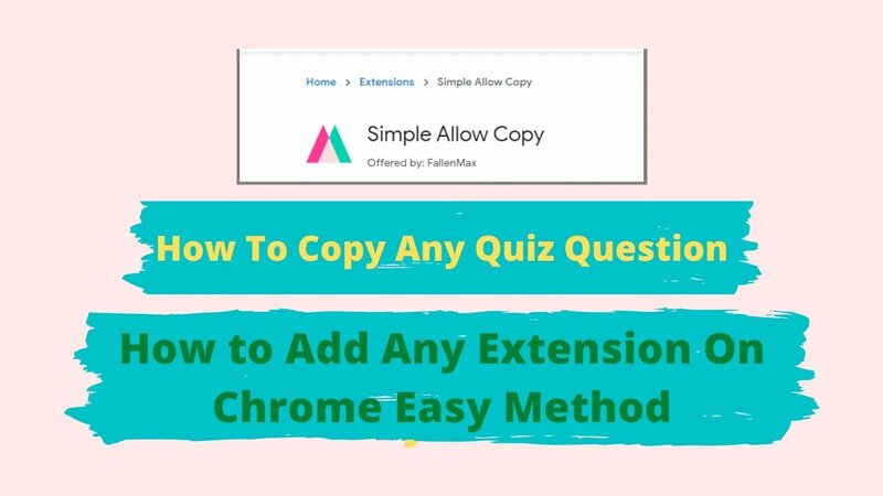 How Copy Any Question?How Add Simple Allow Copy Extension To your ...