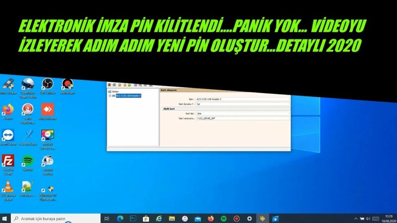 elektronik imza pin kodu hatalı girilirse...! adım adım pin bloke ...
