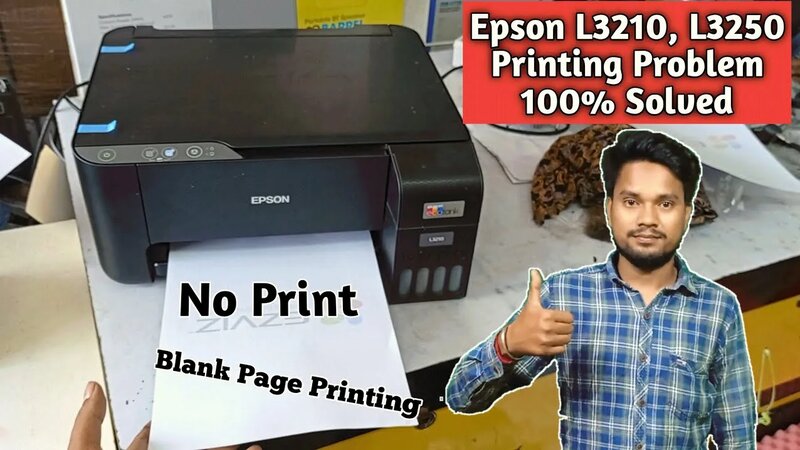 Epson L3210, L3250 Black ink Not Printing | Epson L3210 Blank Page ...