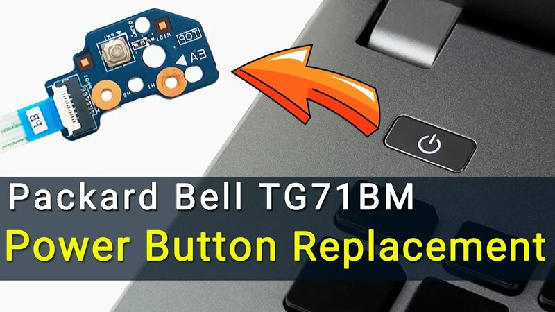 Packard Bell Entg71bm power button replacement, замена кнопки питания ...