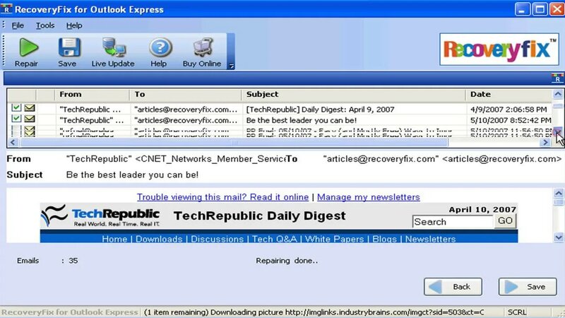 Outlook Express Recovery to Recover & Repair Corrupt or Deleted .DBX ...