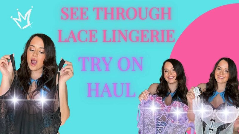 4K Transparent LACE Lingerie TRY ON Haul with Mirror View! | Jean Marie ...