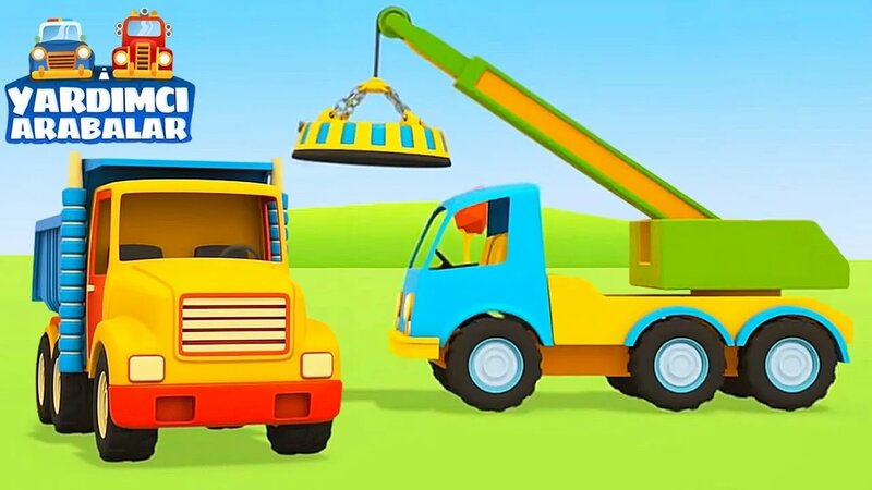 Çizgi film Yardımcı arabalar - Türkçe izle - Mıknatıslı vinç! Çocuklar ...