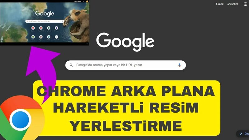 Chrome Arka Plana GIF Koyma [ÇOK Basit]