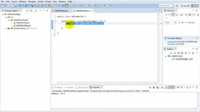 Основы Java. Урок 6: Первая программа на Java в Eclipse - Смотреть ...