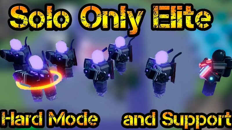 Solo Only Elite and Support Roblox Tower Blitz Solo WIN Hard Mode ...