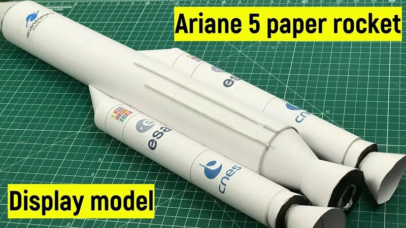 Ariane 5 rocket model making | Paper rocket making | DIY paper rocket ...
