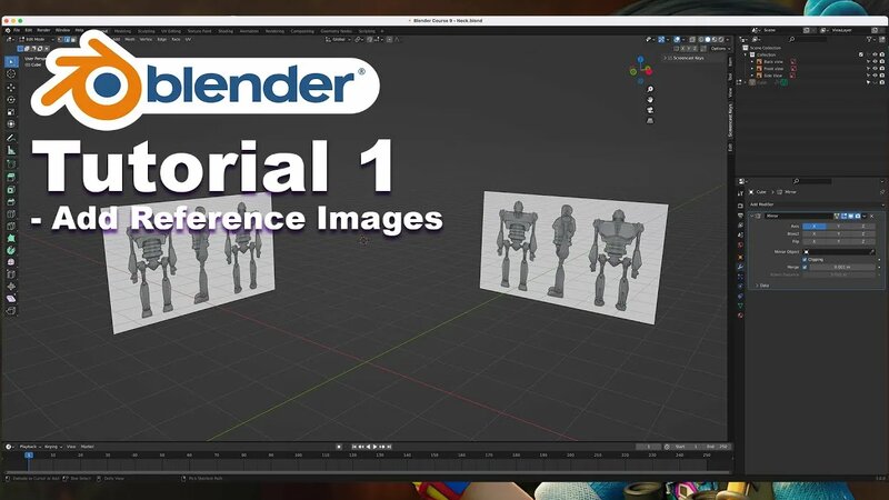 Blender Tutorial: 1 - Adding Reference Images - Смотреть онлайн в ...