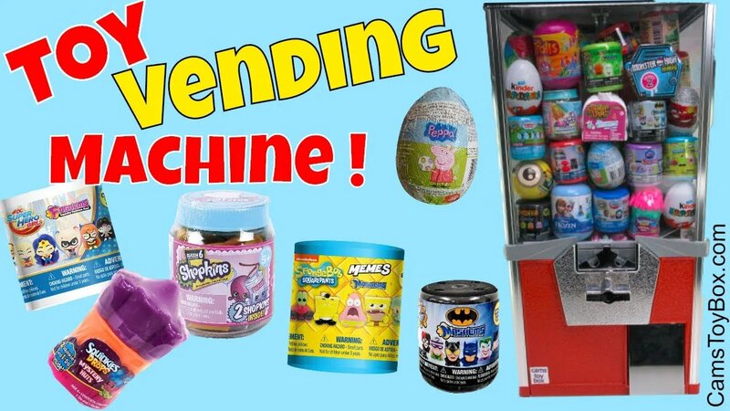 Toy Vending Machine Surprises Peppa Pig Squinkies Shopkins Sponge Bob ...