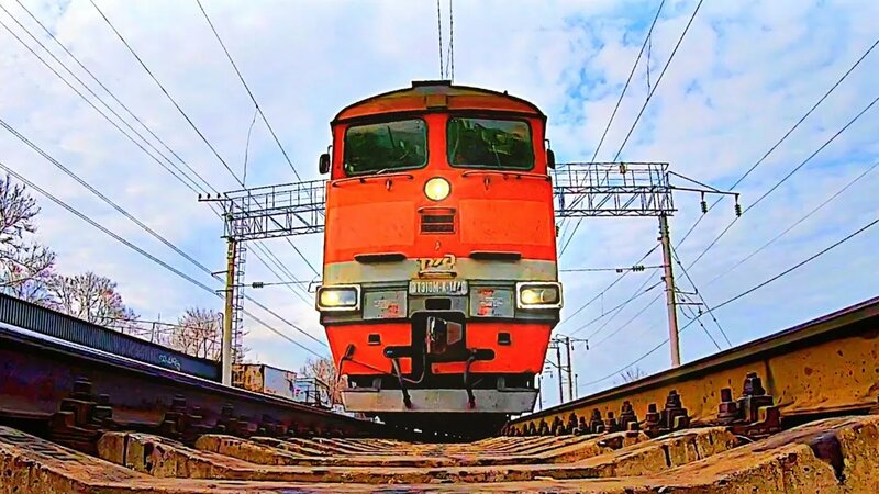 Railway. Camera Under Train 3te10m&freight Runs Over My Camera / Камера ...
