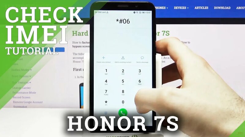 How to Check IMEI and Serial Number on Honor 7S – Find IMEI and Serial ...