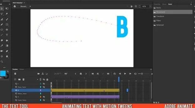 TEXT Animation using Adobe Animate CC - Text Tool Tutorial - Смотреть ...