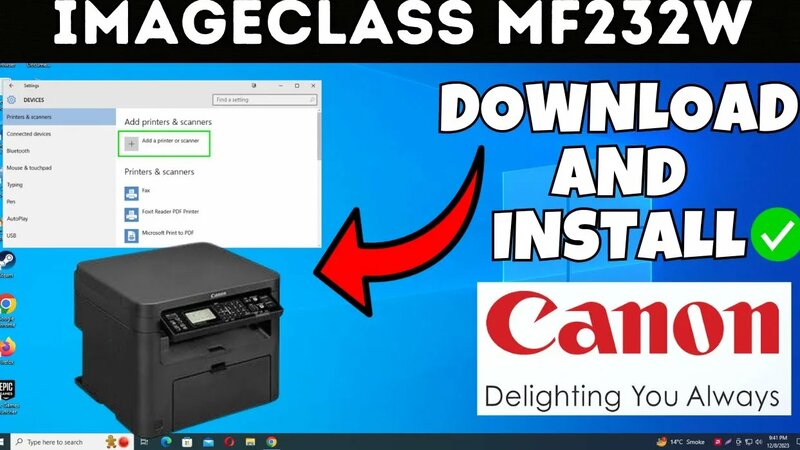 How To Download & Install Canon imageCLASS MF232w Printer Driver in ...