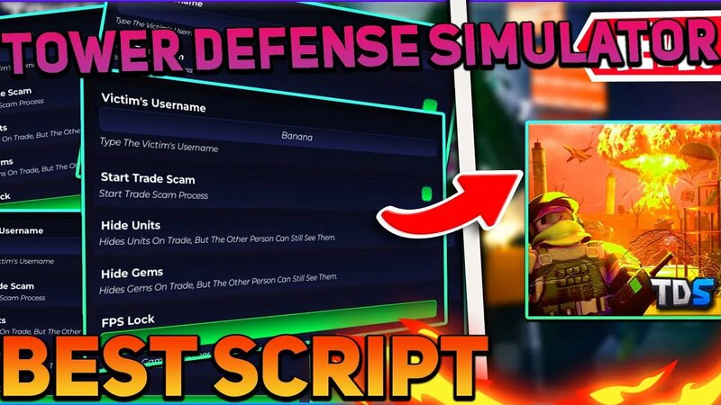 Tower Defense Simulator Script GUI / Hack (Trade Scam, Auto Farm ...