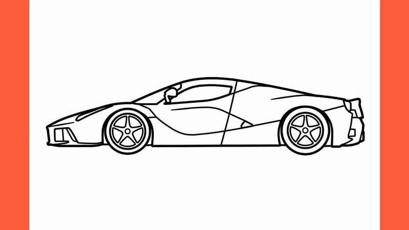 How to draw a Ferrari Laferrari easy / drawing ferrari 2013 sports car ...