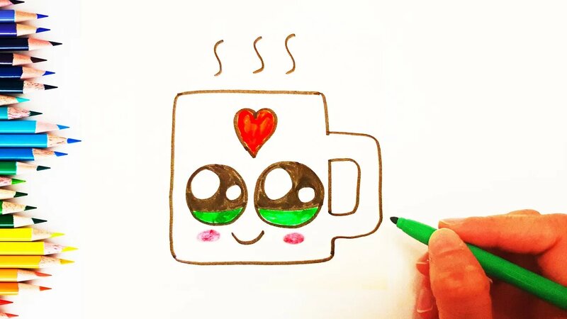 Sevimli Bardak Çizimi - How to Draw Cute Cup - Kolay Çizimler - Çocuk ...