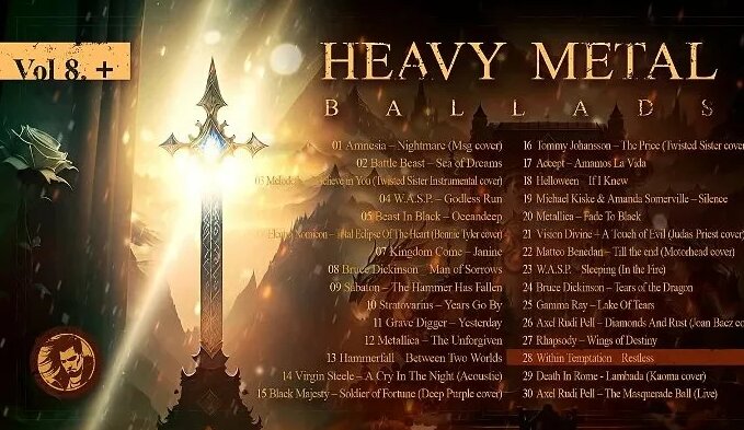 Видео Heavy Metal Ballads Vol 8 _ Big Сompilation (1, 2, 4) Heavy Metal ...