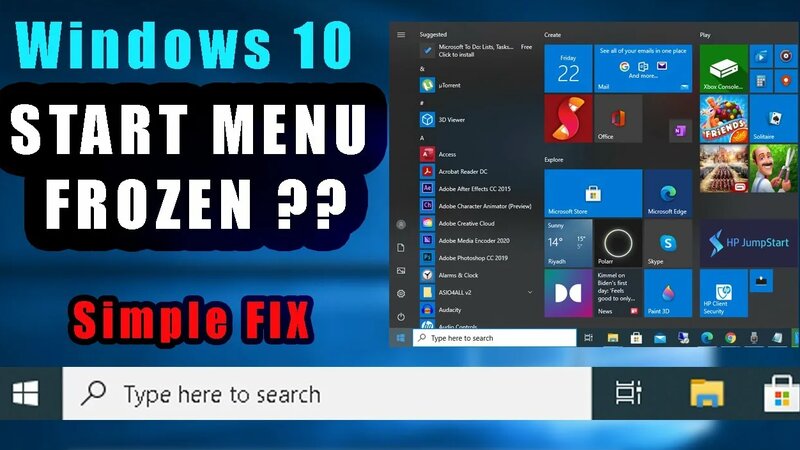 How To Fix Startup Menu Frozen in Windows 10 | Troubleshooting Windows ...