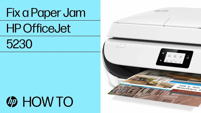 Fix a Paper Jam | HP OfficeJet 5200, 5230 Printers | HP - Смотреть ...