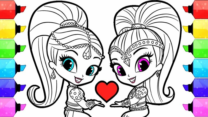 Shimmer and Shine Coloring Pages | How to Draw and Color Shimmer and ...