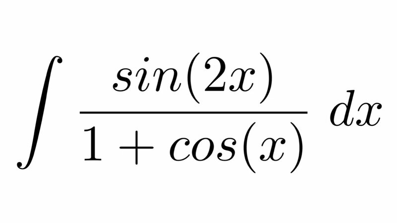 Integral of sin(2x)/(1+cos(x)) (substitution) - Смотреть онлайн в ...