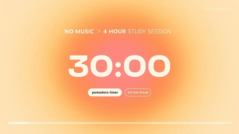 4-hour Pomodoro Timer for Studying 30 min Study Session with 10 min ...