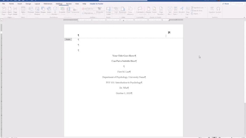 APA Style 7th Edition: Student Paper Formatting