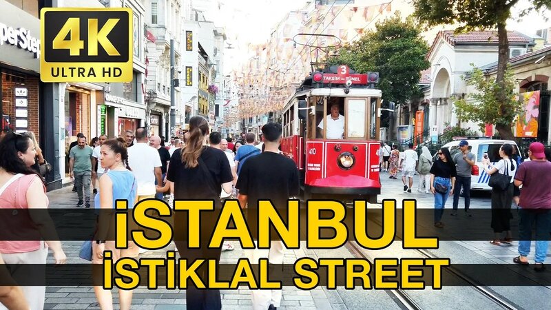 Istanbul Turkey 4K City Walk - Taksim İstiklal Caddesi - Taksim ...