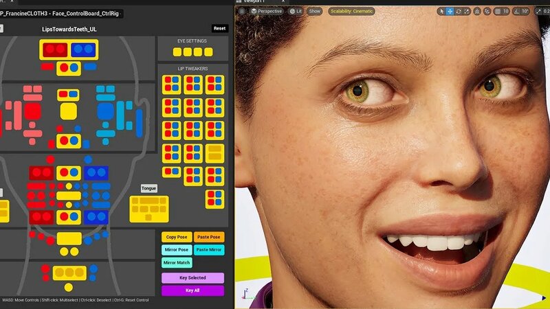 Unreal Engine 5.4 | How to use Metahuman Face Control Rig Picker ~ A ...