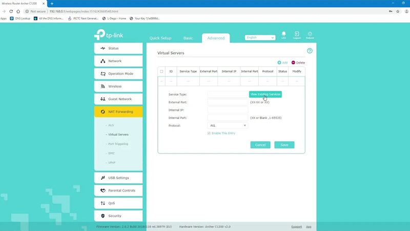 How To Forward Port In Network Using Tp-Link Archer C1200 AC Router ...