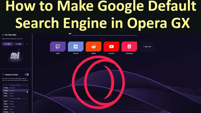 How to Make Google Default Search Engine in Opera GX? - Yandex Video ...