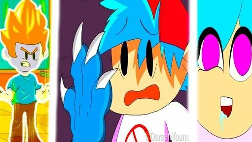 ТОП Мультики FNF - БФ Оборотень, СКАЙ, Нонсенс ! - Boyfriend turns into ...