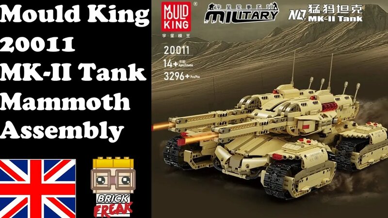 Mould King 20011 - The MK-II Mammoth Tank - Assembly - Смотреть онлайн ...