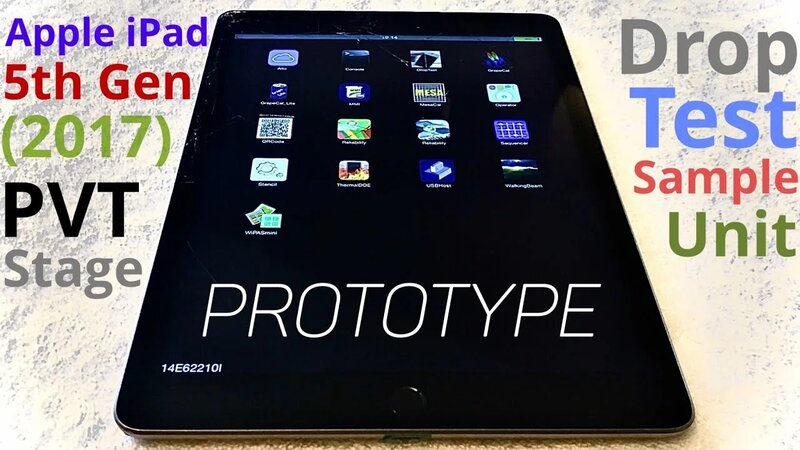 Prototype Apple iPad 5th Generation (PVT Stage) - Drop Test Unit ...