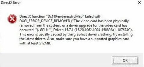 DirectX DXGI error device removed - Смотреть онлайн в поиске Яндекса по ...