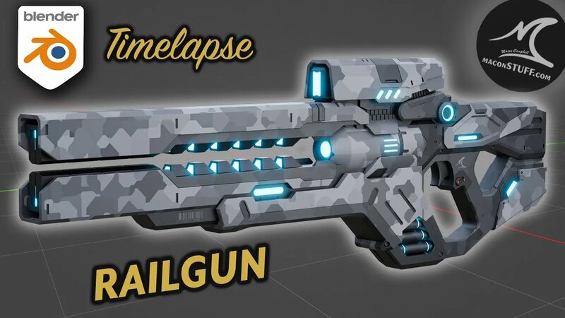 Model a Railgun in Blender - Timelapse - Смотреть онлайн в поиске ...