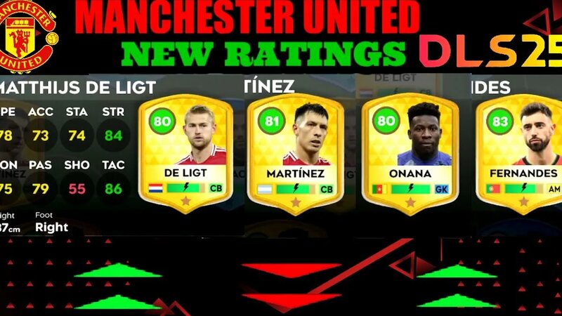 DLS 25 | Manchester United Players NEW Ratings IN Dream League Soccer ...