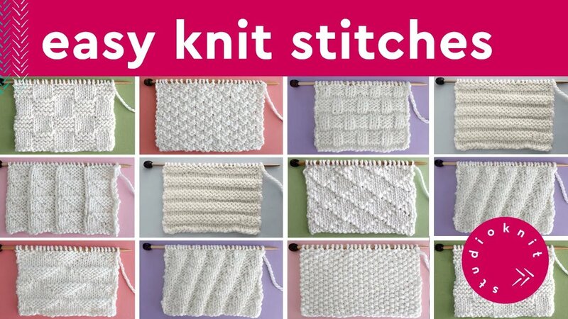 KNIT Stitch Patterns FOR Beginners Day 12 Absolute Beginner Knitting Series