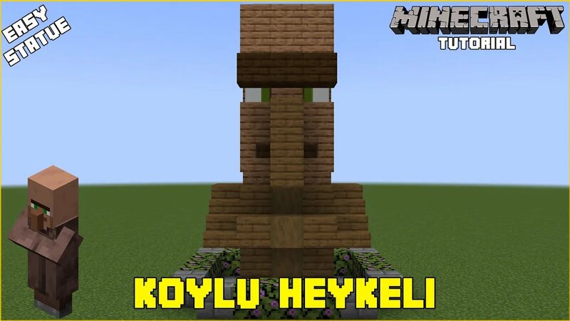 Minecraft Köylü Heykeli Nasıl Yapılır l How to build a Villager Statue ...