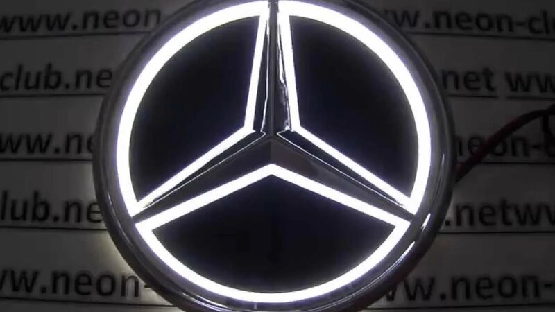 New 5D car badge mercedes lights, benz led logo, sticker light - Great ...