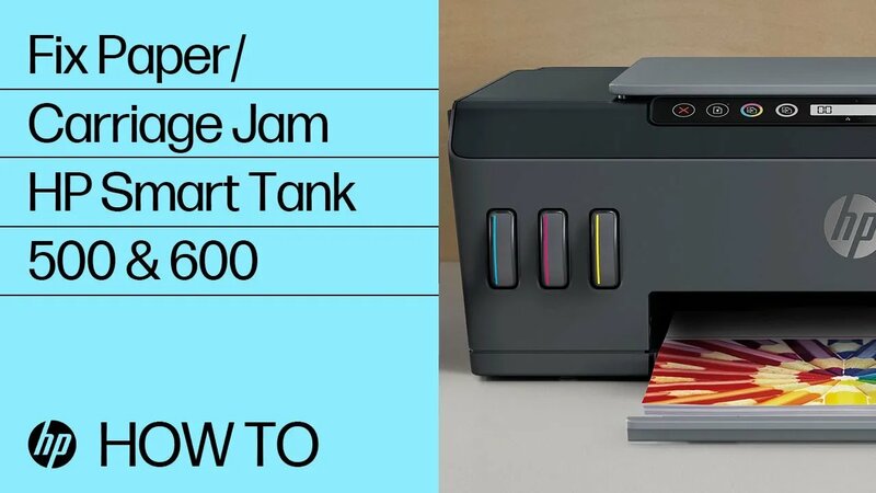 Fix a Paper/Carriage Jam | HP Smart Tank 500/600 Printer Series | HP ...