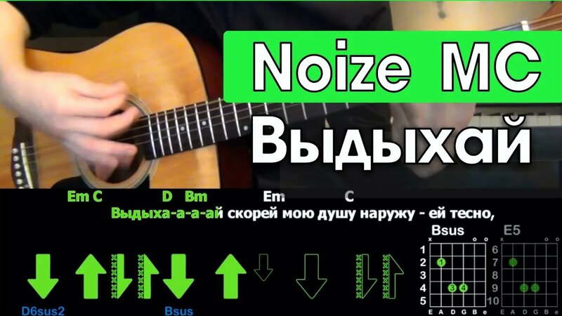 Noize MC - Выдыхай \ Разбор песни на гитаре \ Табы, аккорды и бой ...