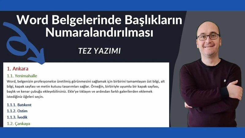 Word Belgesinde Başlıkların Numaralandırılması | Tez Yazımı - Yandex ...