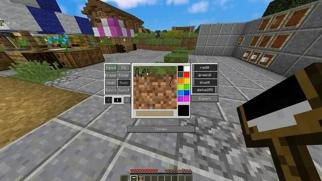 #5 Рисуй на блоках! - Обзор мода MC Paint для Minecraft - Смотреть ...