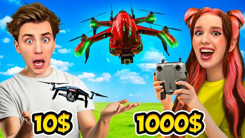 Квадрокоптер за 10$ vs 100$ vs 1000$ Челлендж