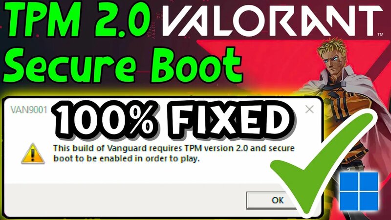 FIX TPM 2.0 Valorant Error Vanguard Valorant Windows 11 TPM Easy Steps ...